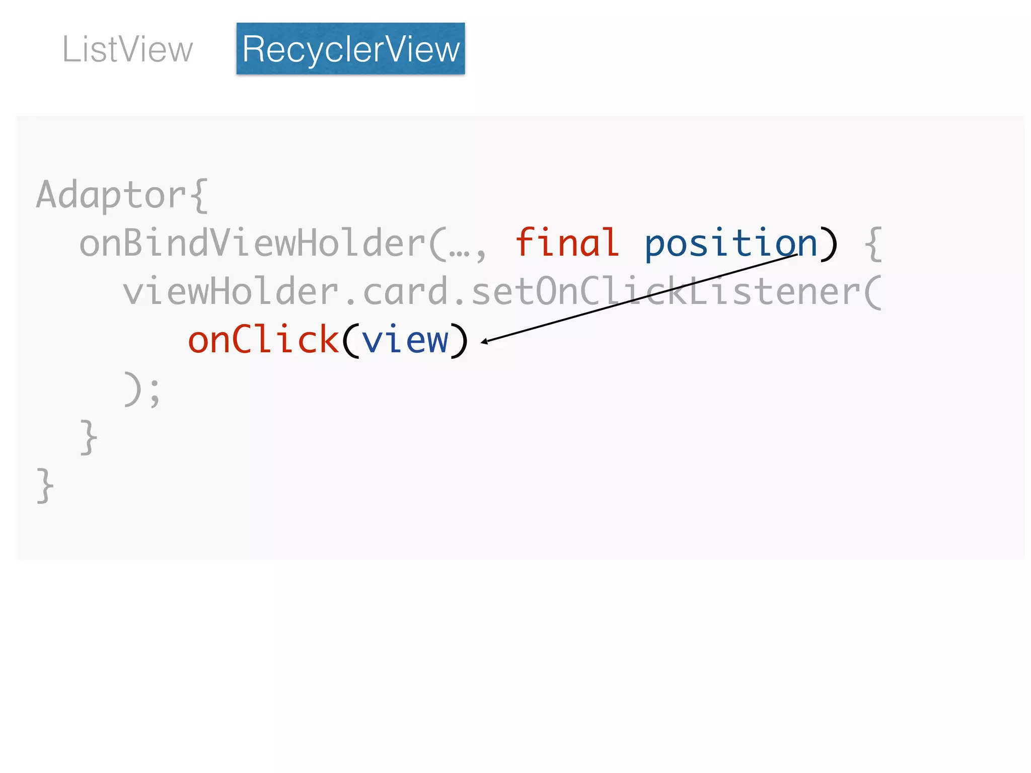 ListView vs RecyclerView | PPT