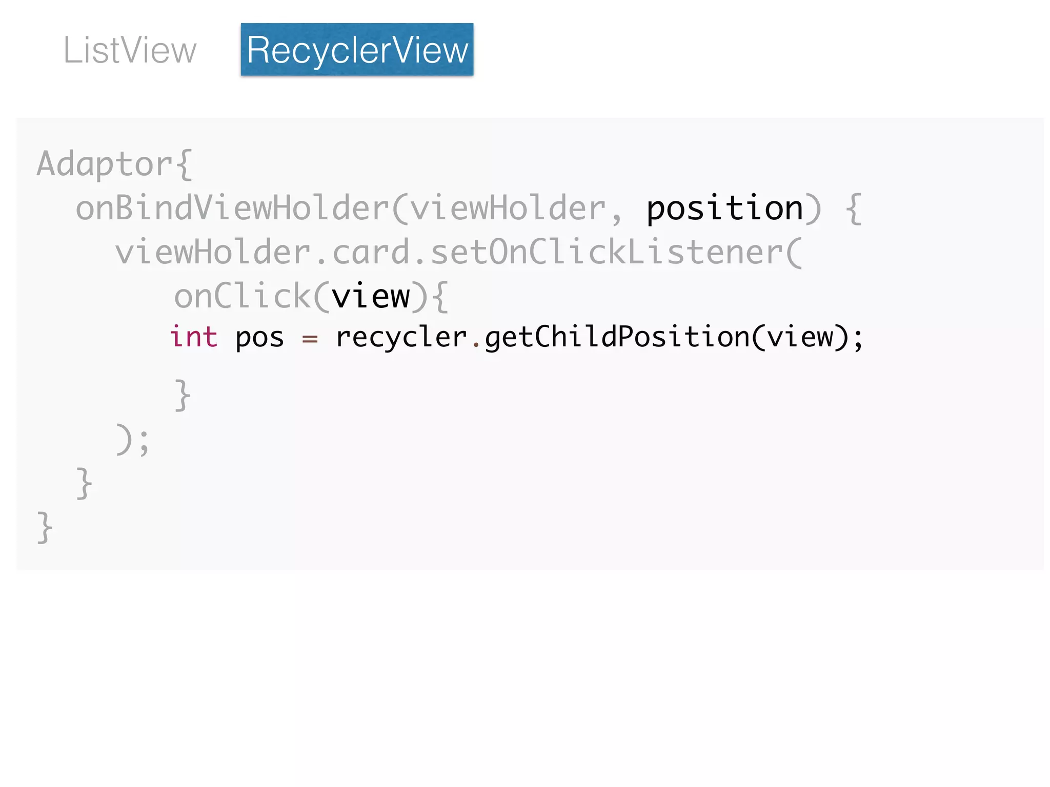 ListView vs RecyclerView | PPT