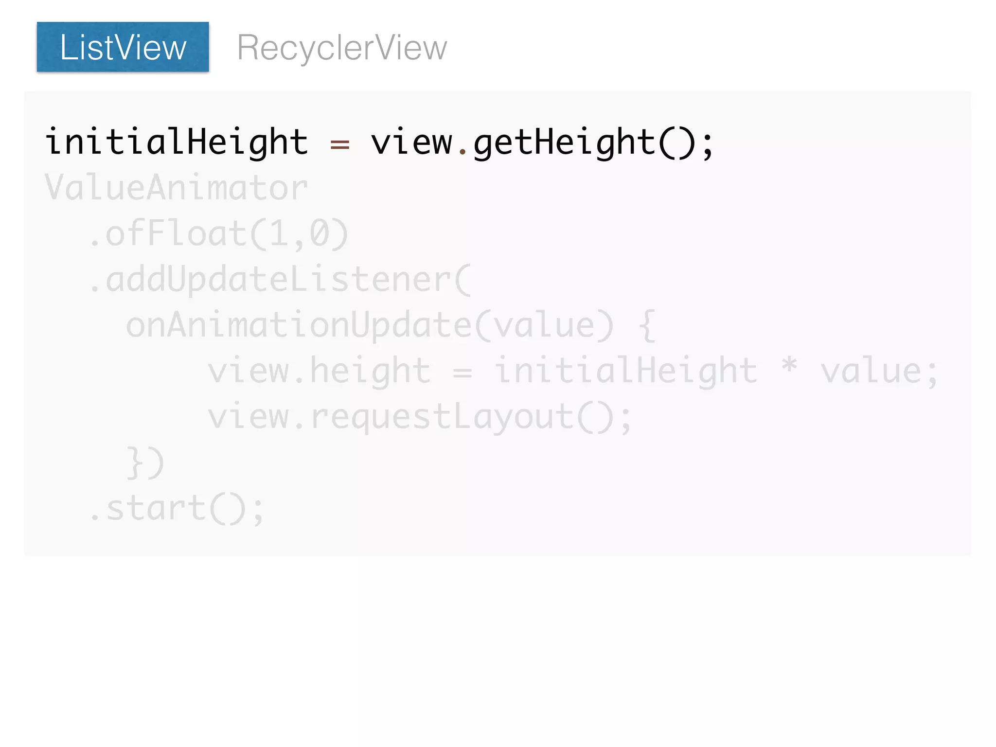 ListView vs RecyclerView | PPT