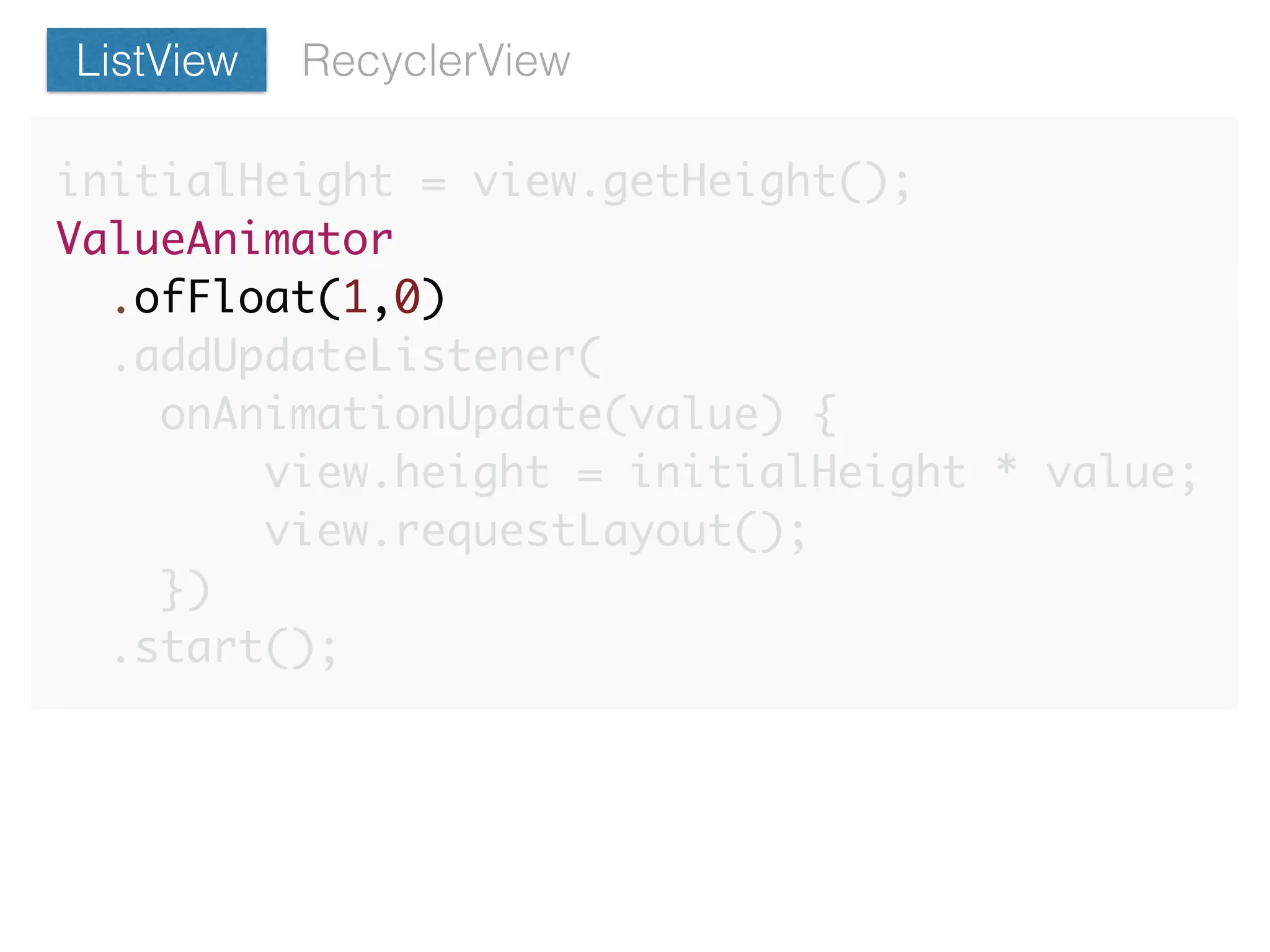 ListView vs RecyclerView | PDF