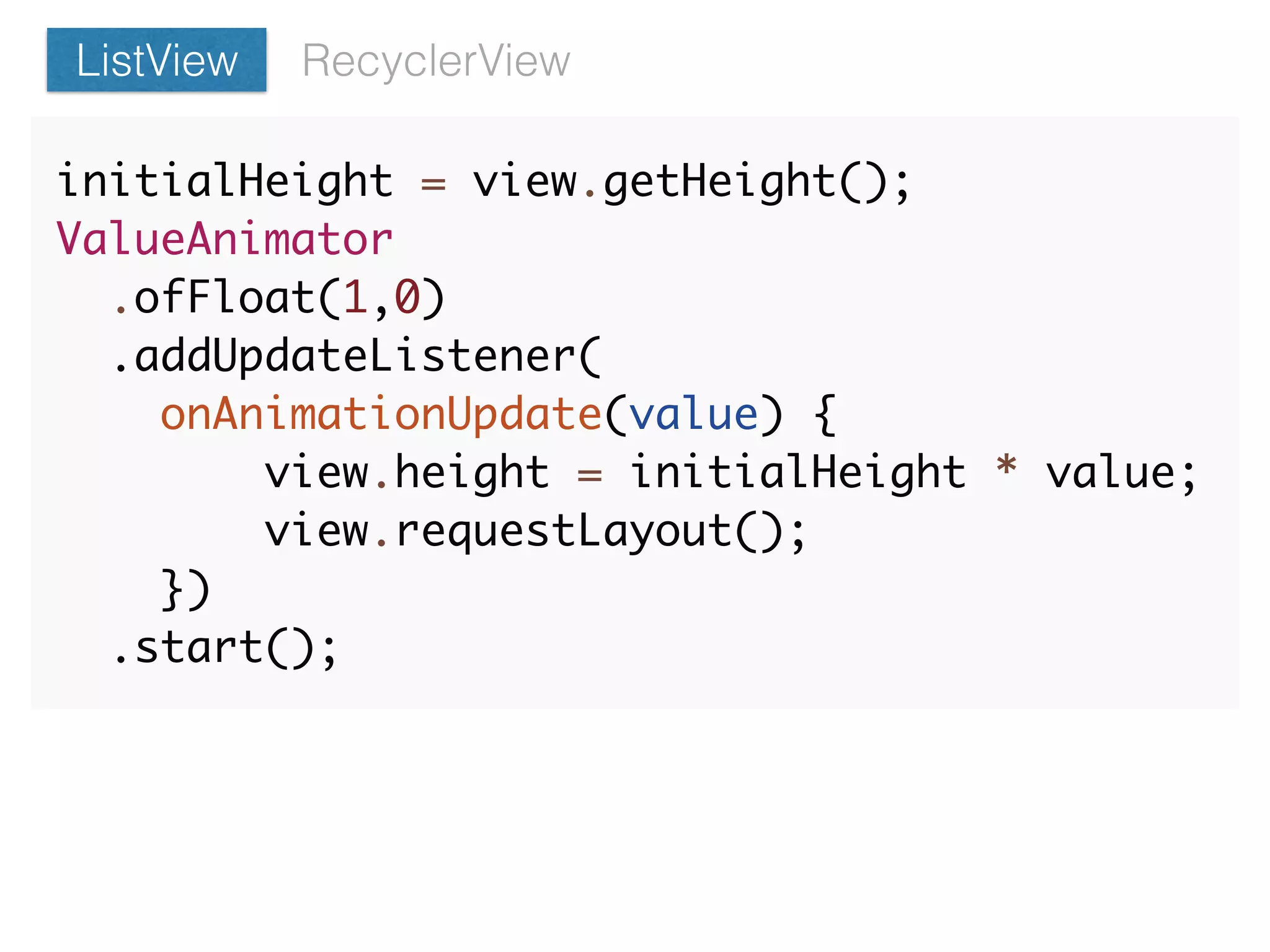 ListView vs RecyclerView | PPT