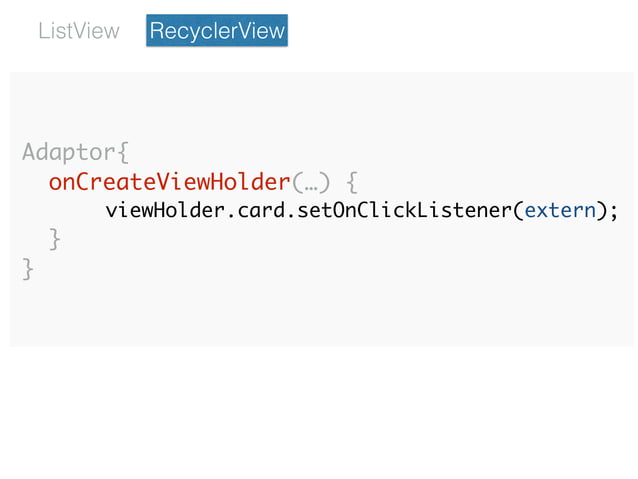ListView vs RecyclerView | PPT