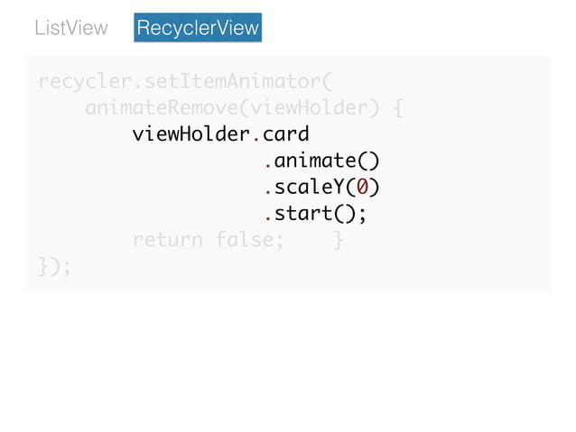 ListView vs RecyclerView | PPT
