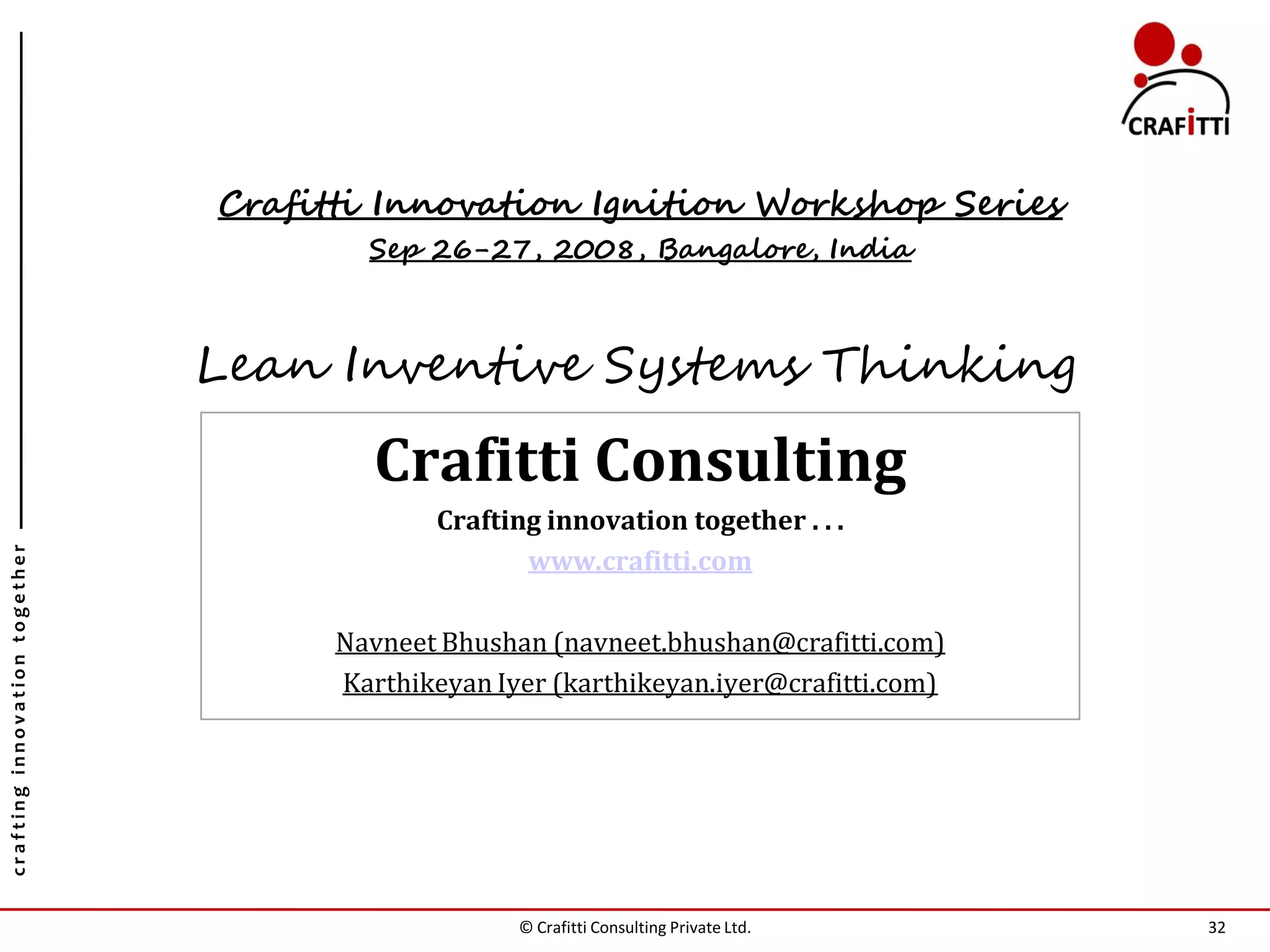 Lean Inventive Systems Thinking Work Book | PPT