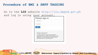 LIS UPDATES TAGGING BMI-SBFP-.pptx
