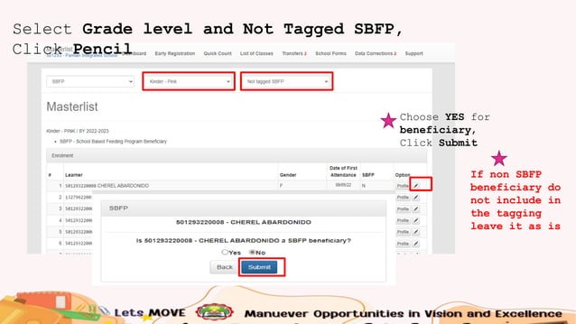 LIS UPDATES TAGGING BMI-SBFP-.pptx