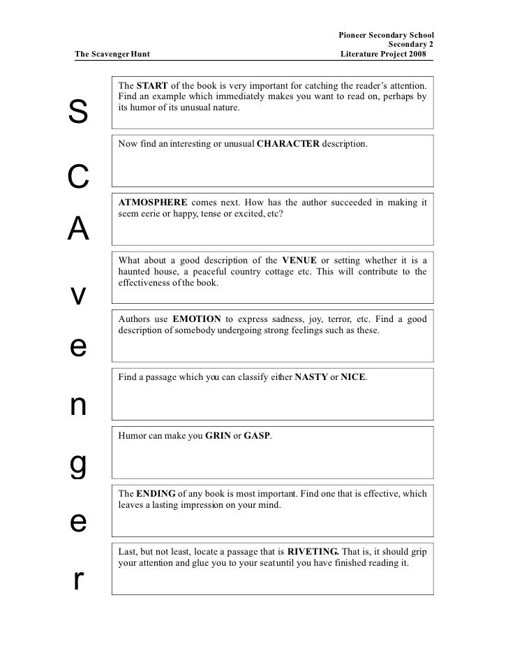 Scavenger Hunt Instruction Sheet scavenger-hunt-instruction-sheet