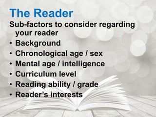 Readability (in literature) part 1 | PPTX