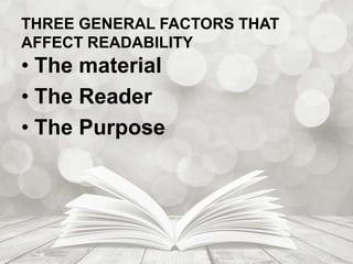Readability (in literature) part 1 | PPTX