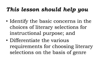 Criteria for Selection | PPTX