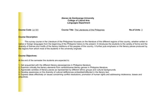 Lit 101 | DOC | Educational Assessment | Education