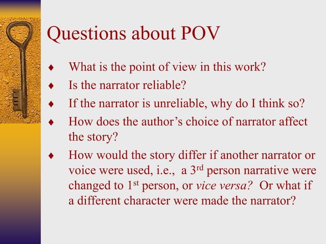 Point of View PPT | PPT | Fiction | Books and Literature