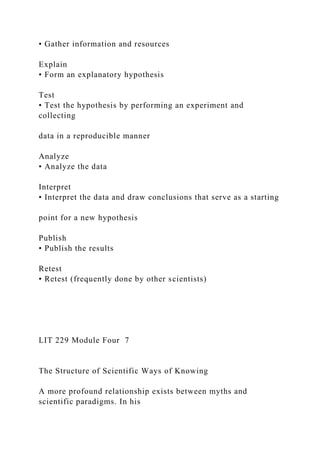 LIT 229 Module Four 1 Introduction Myth and… .docx