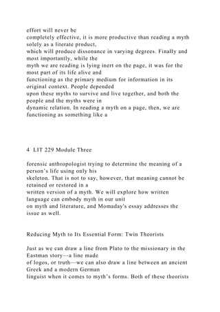 LIT 229 Module Three 1 The Function of Form .docx