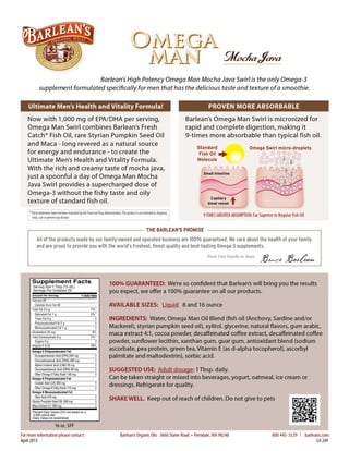 Barlean's Mocha Java Omega Man Swirl | PDF | Skin Care | Beauty