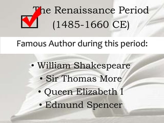 World Literature - Overview of literature through the ages | PPTX