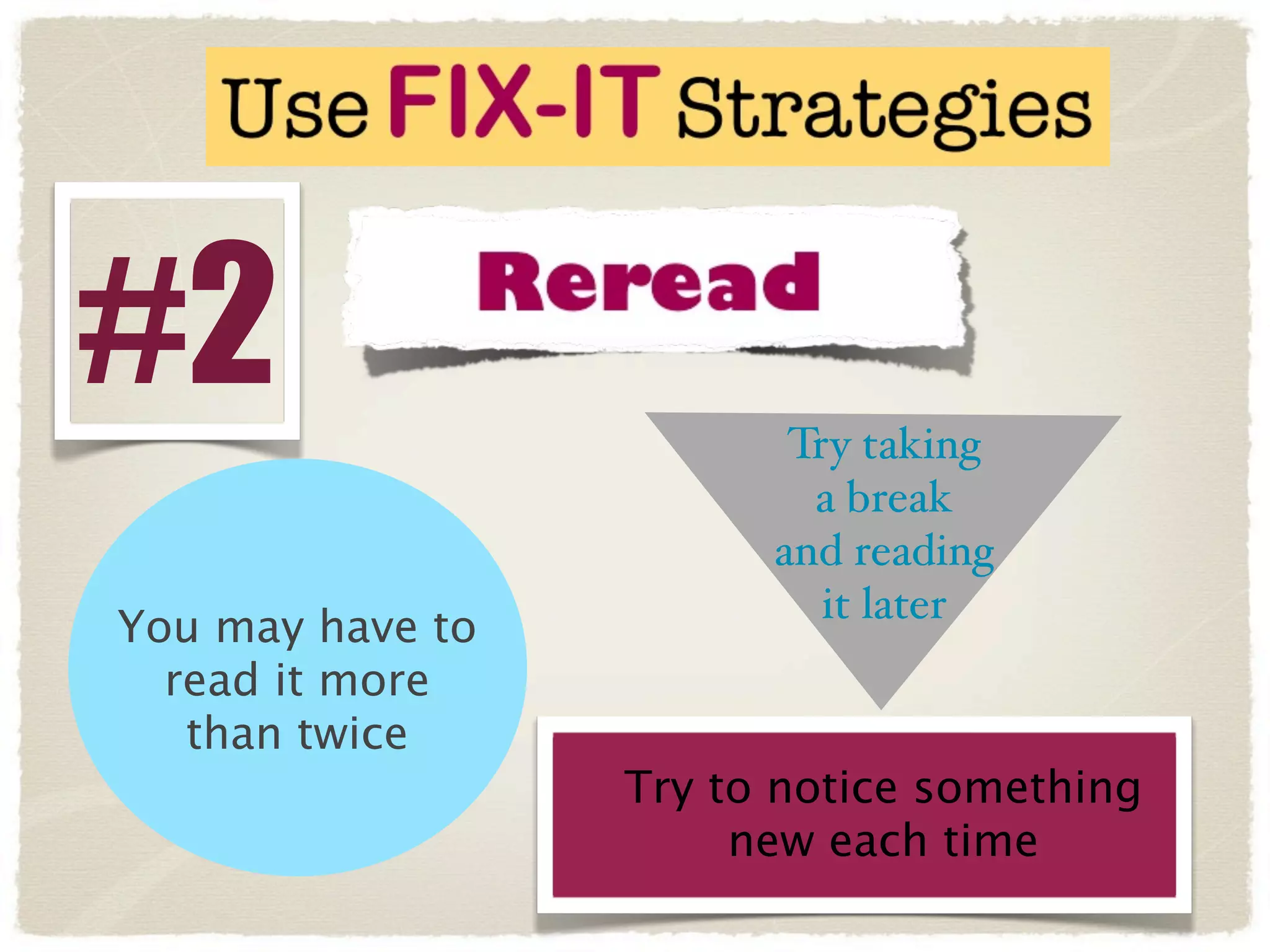 Reading: Using fix it strategies | KEY