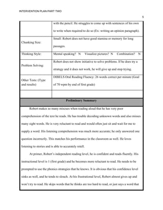 Lit5233 intervention plan 2 | PDF