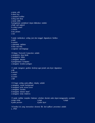 Soal UKK Semester II Kelas X | DOCX