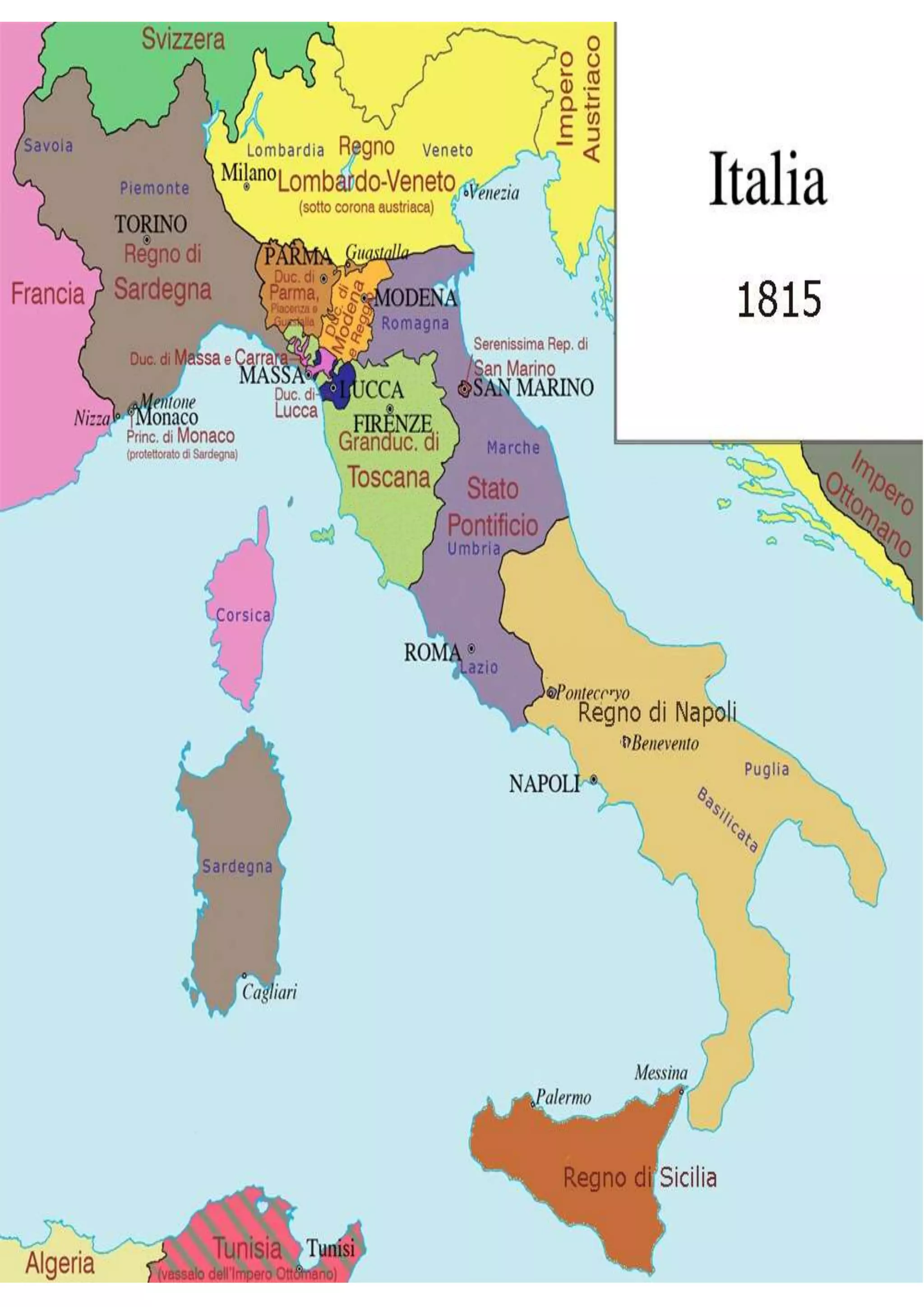 L'Italia nel 1815 | PDF