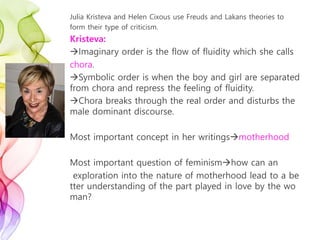 Litarary criticism.feminism.elain showalter | PPTX