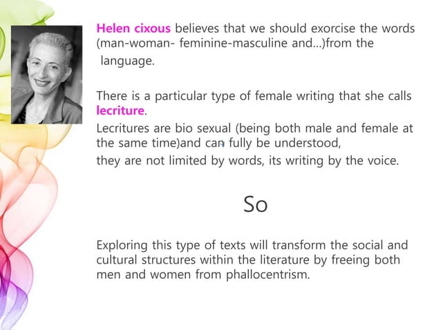 Litarary criticism.feminism.elain showalter | PPTX