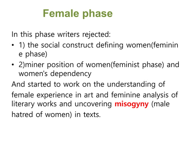 Litarary criticism.feminism.elain showalter | PPTX