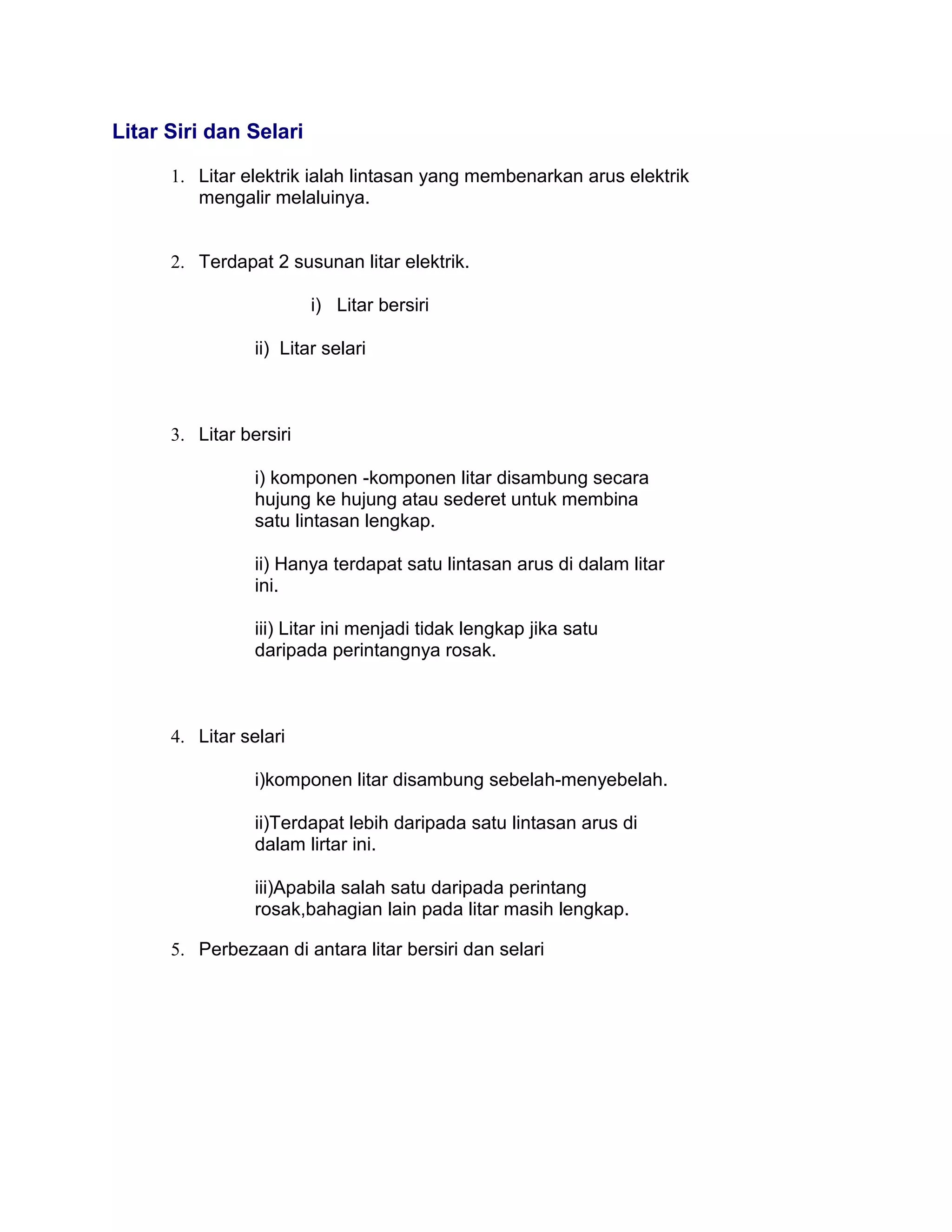 Litar siri dan selari | DOCX