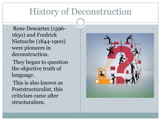 Literary Criticism: Deconstruction | PPTX