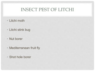 Post Harvest Handling of Litchi | PPT