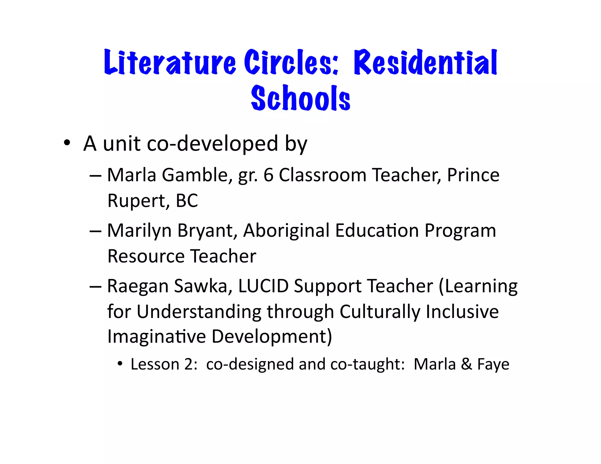 Lit Circles 2013 | PPT