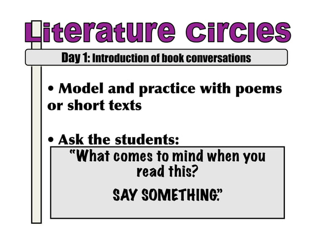 Lit Circles 2013 | PPT
