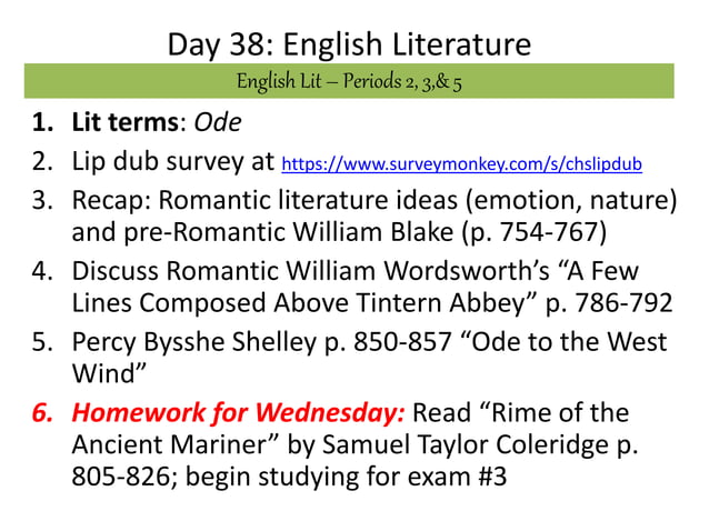 Life and works of William Wordsworth, as a pioneer of Romanticism | PPT