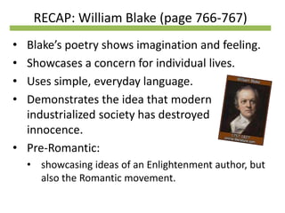 Life and works of William Wordsworth, as a pioneer of Romanticism | PPTX