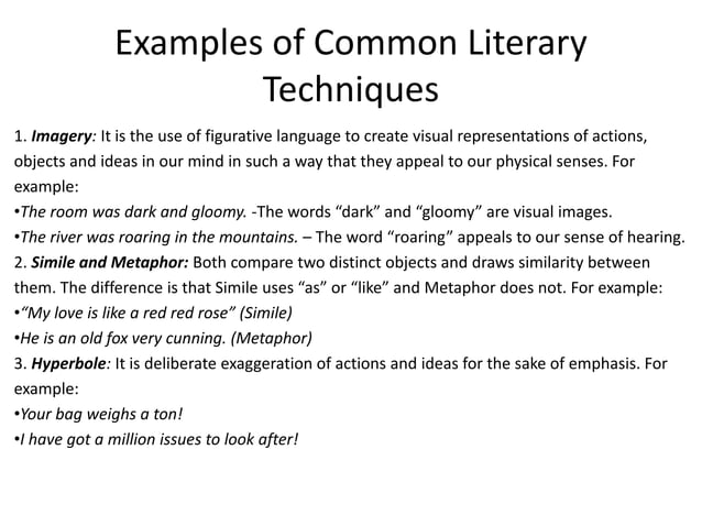 Literary Devices & Techniques | PPT | Fiction | Books and Literature