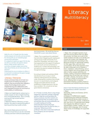 Literacies and multiliteracies i mejía & n.h. parada | PDF