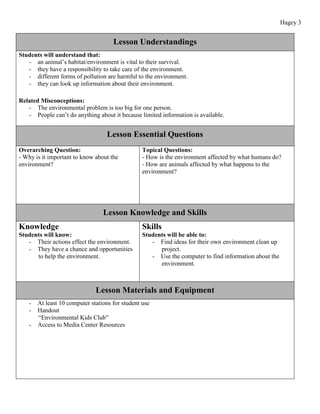Info Literacy Plan | DOCX | Special Education | Education