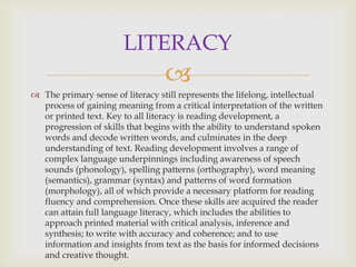 Literacy | PPTX | Education