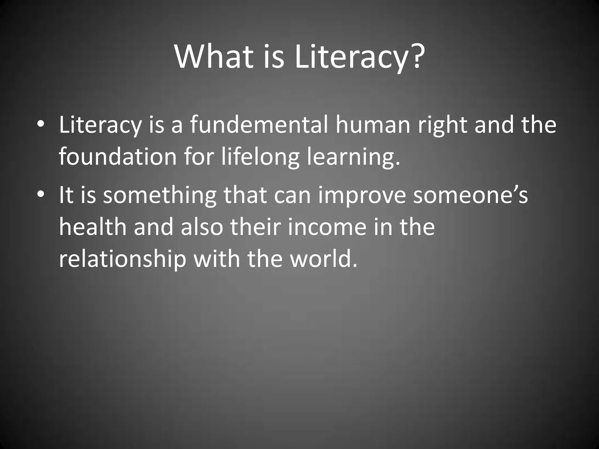 Literacy | PPTX