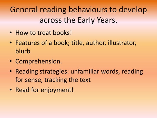 Literacy in the Early Years | PPTX