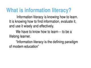 Information Literacy | PPT