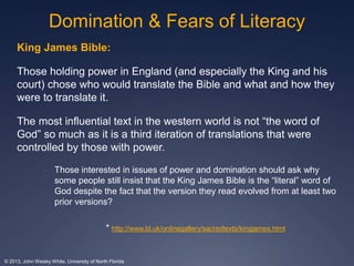 Literacy liberation and oppression | PPTX