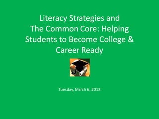 Literacy strategies to help science teachers | PPTX