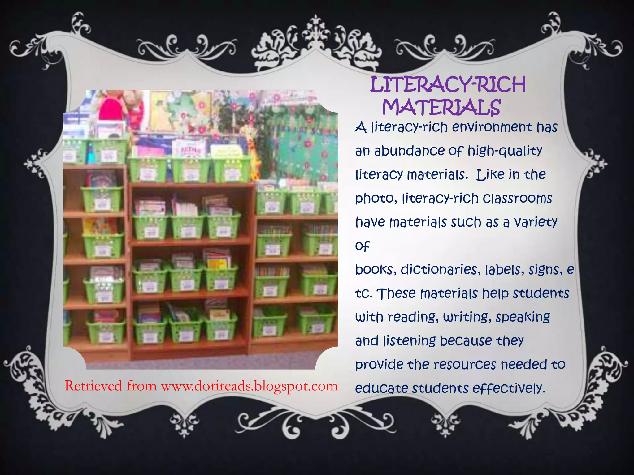 Literacy Rich Environments | PPTX