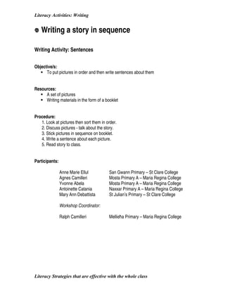 Literacy activities 1_2_3_writing | PDF