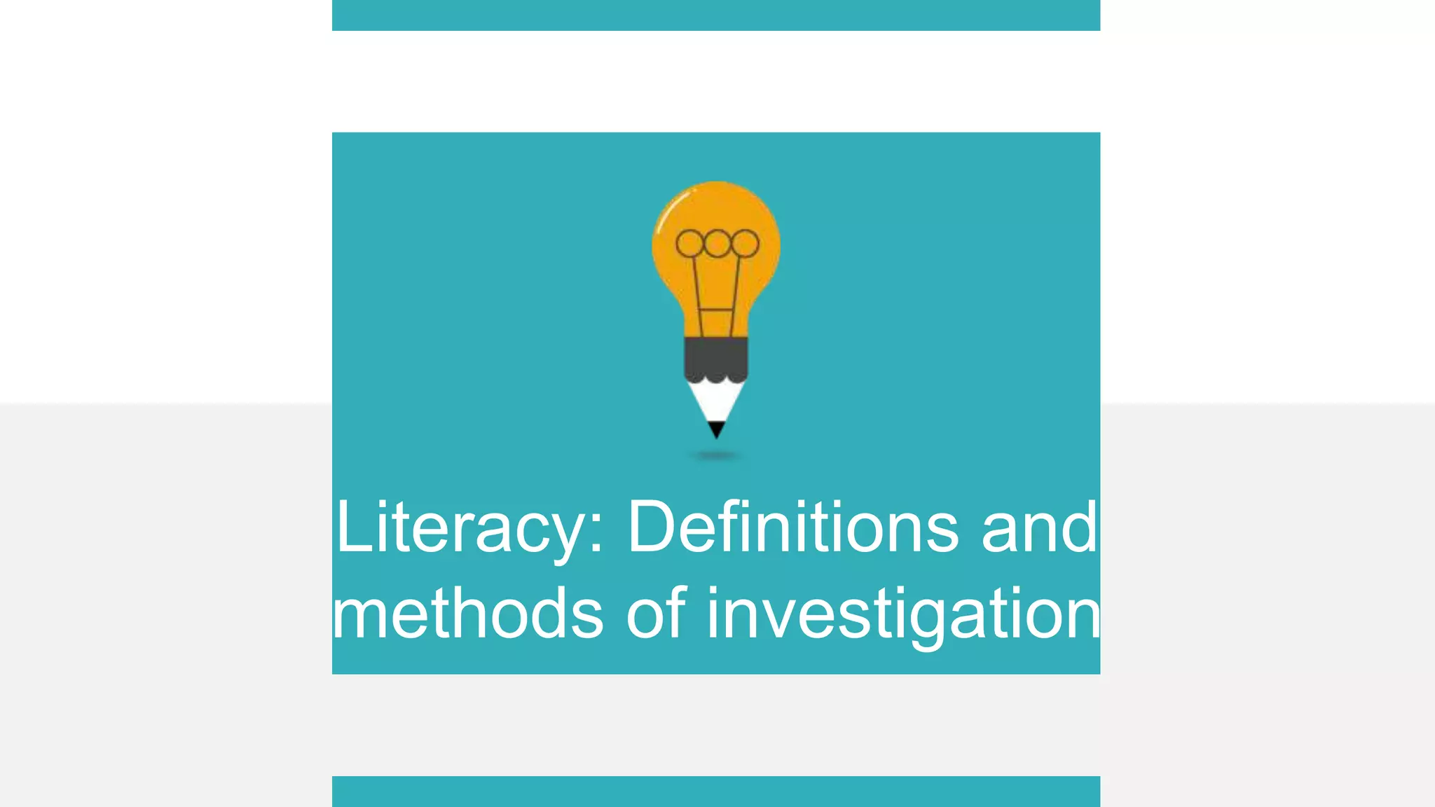 Literacy and literacies | PPTX