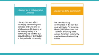 Literacy and literacies | PPTX