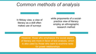 Literacy and literacies | PPTX