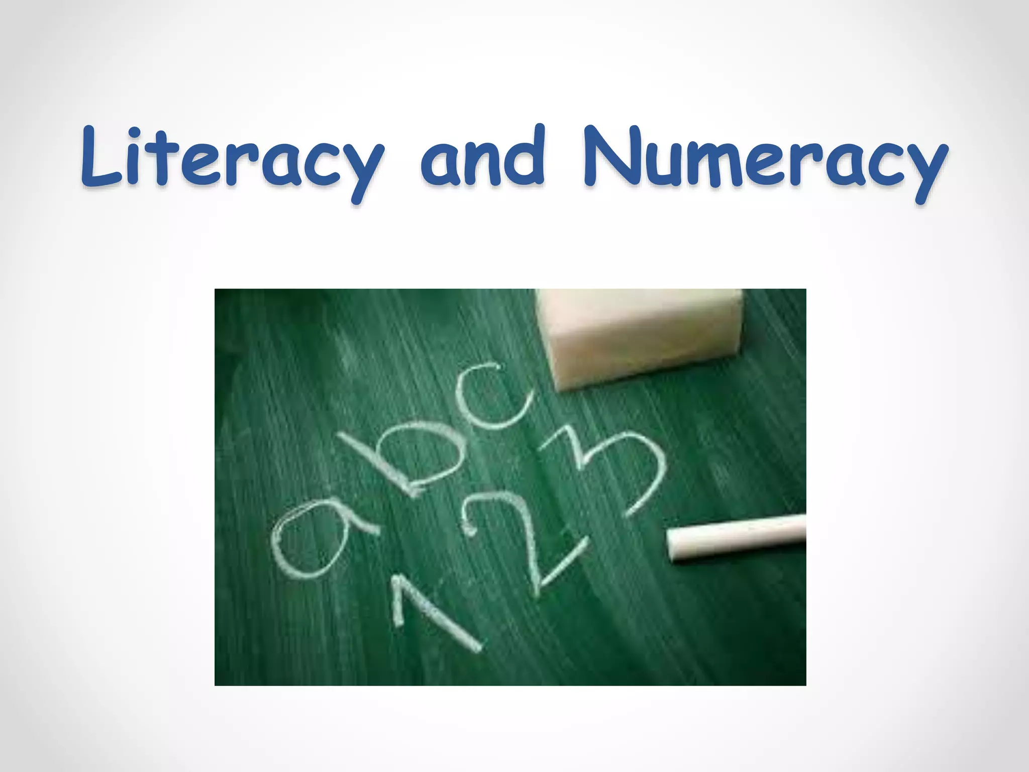 Literacy and numeracy | PPTX