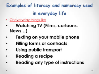 Literacy and numeracy | PPTX